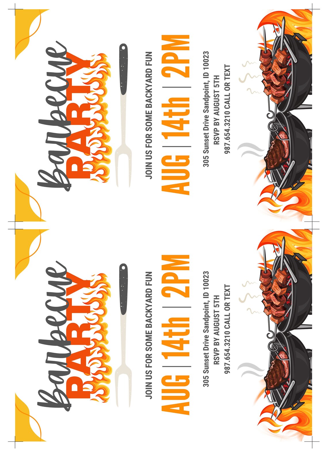 Barbecue Party Invitation Template Grilling Invitation Backyard ...
