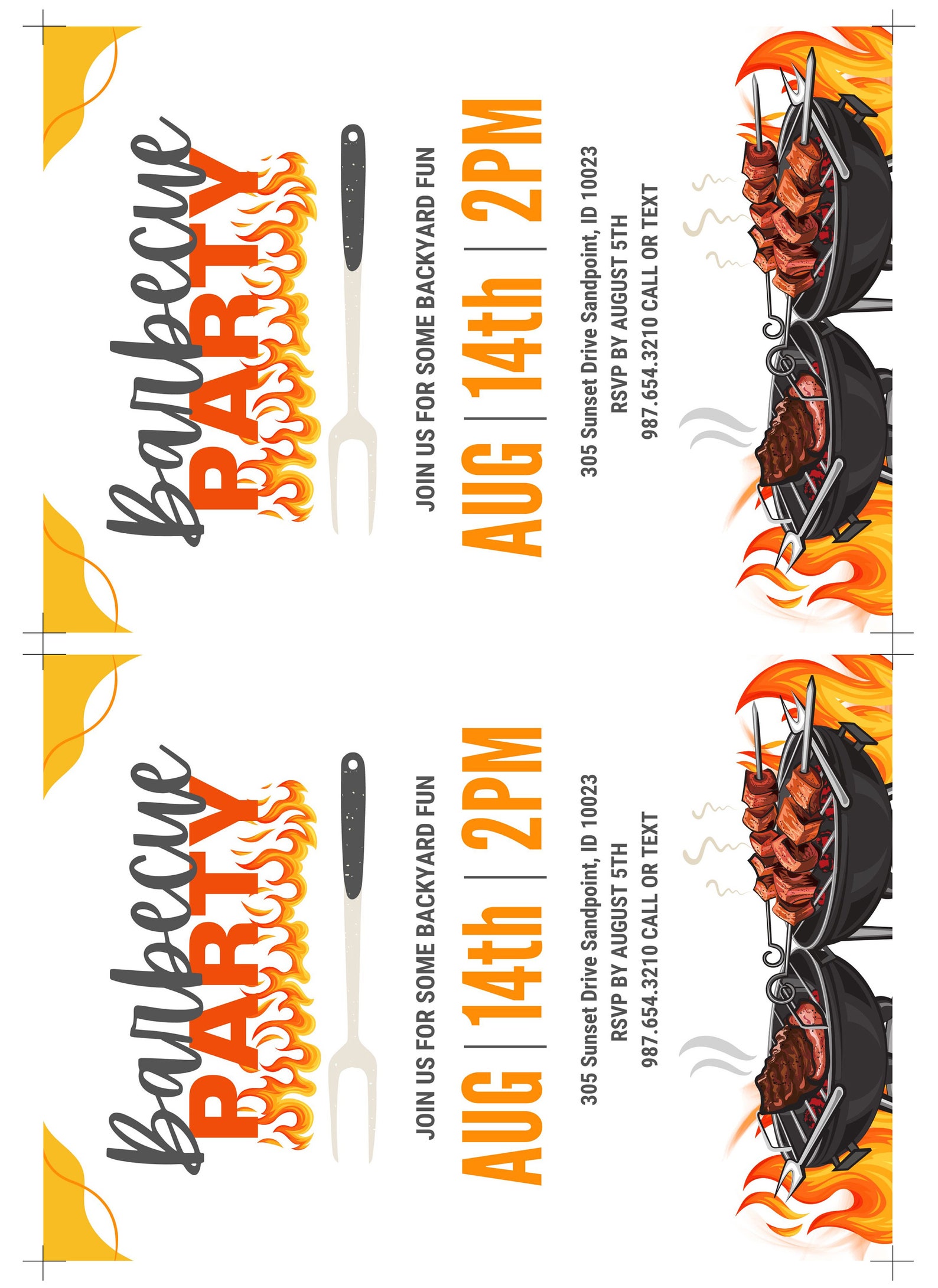 Barbecue Party Invitation Template Grilling Invitation Backyard ...