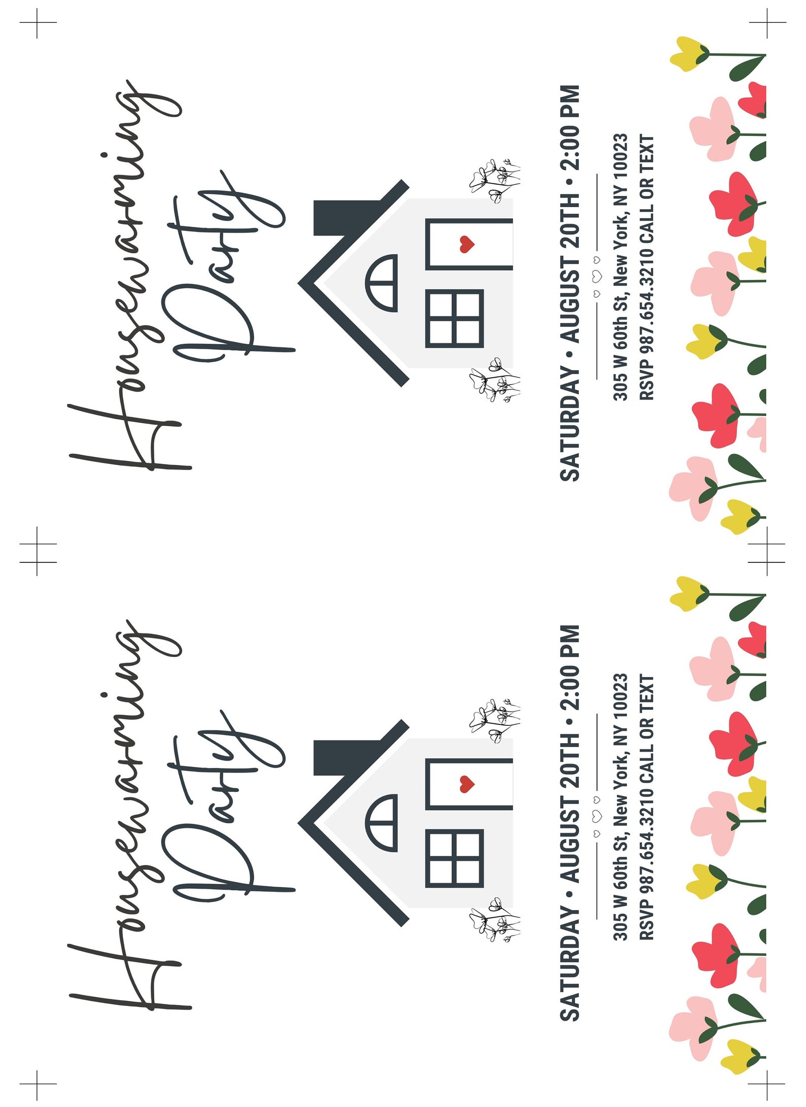 Housewarming Party Invitation Template New House Party New Home ...