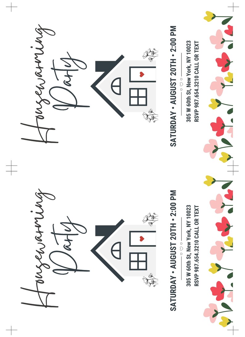Housewarming Party Invitation Template New House Party New Home ...