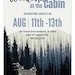 Weekend at the Cabin Invitation Template Cabin Birthday Cabin Party ...