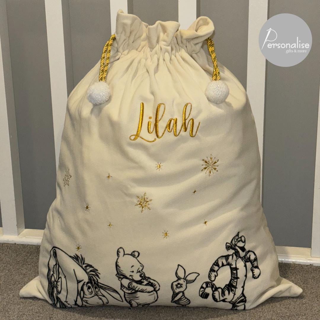 Personalised Disney Winnie the Pooh & Friends Christmas Sack ...