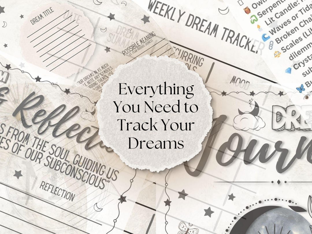 DREAM JOURNAL Printable, Digital Fillable Mythical Lucid Dream Tracker ...