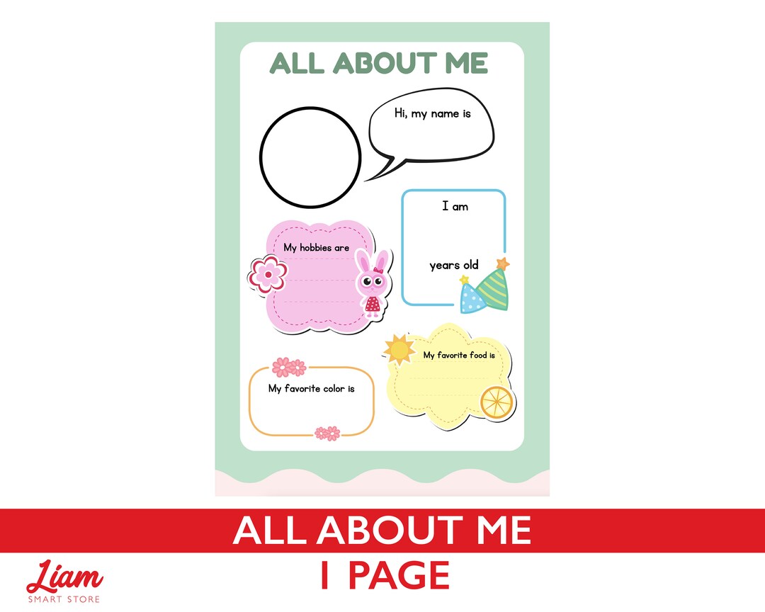 ALL ABOUT ME Flashcard - Etsy