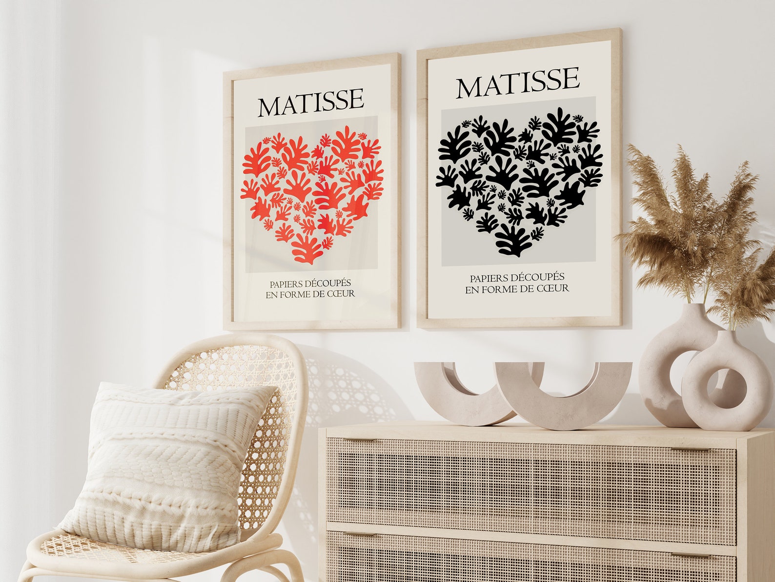 Matisse Red Heart Print, Wall Art, Matisse Poster Set, Gallery Wall ...