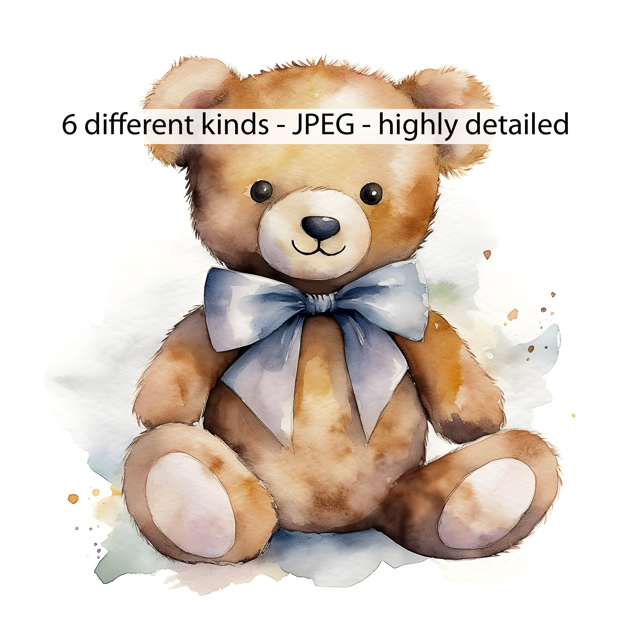 Teddy Bear Illustration Bundle, Digital Pictures, Digital Downloads ...