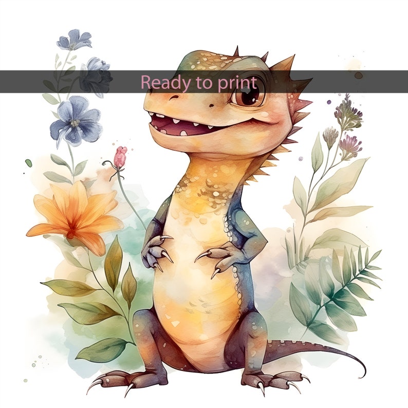 Lizard Illustration Bundle Watercolor Animal Clipart Digital - Etsy