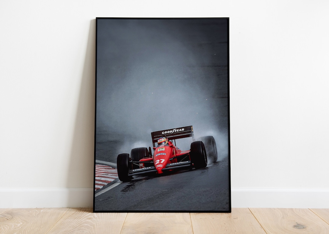 Vintage Classic Ferrari F1 Car Wall Art Poster Print F1 Gift for F1 ...