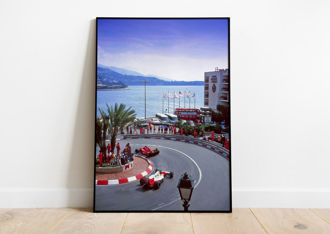 Vintage Monaco F1 Wall Art Poster Print: Retro Oil Painting Style for ...
