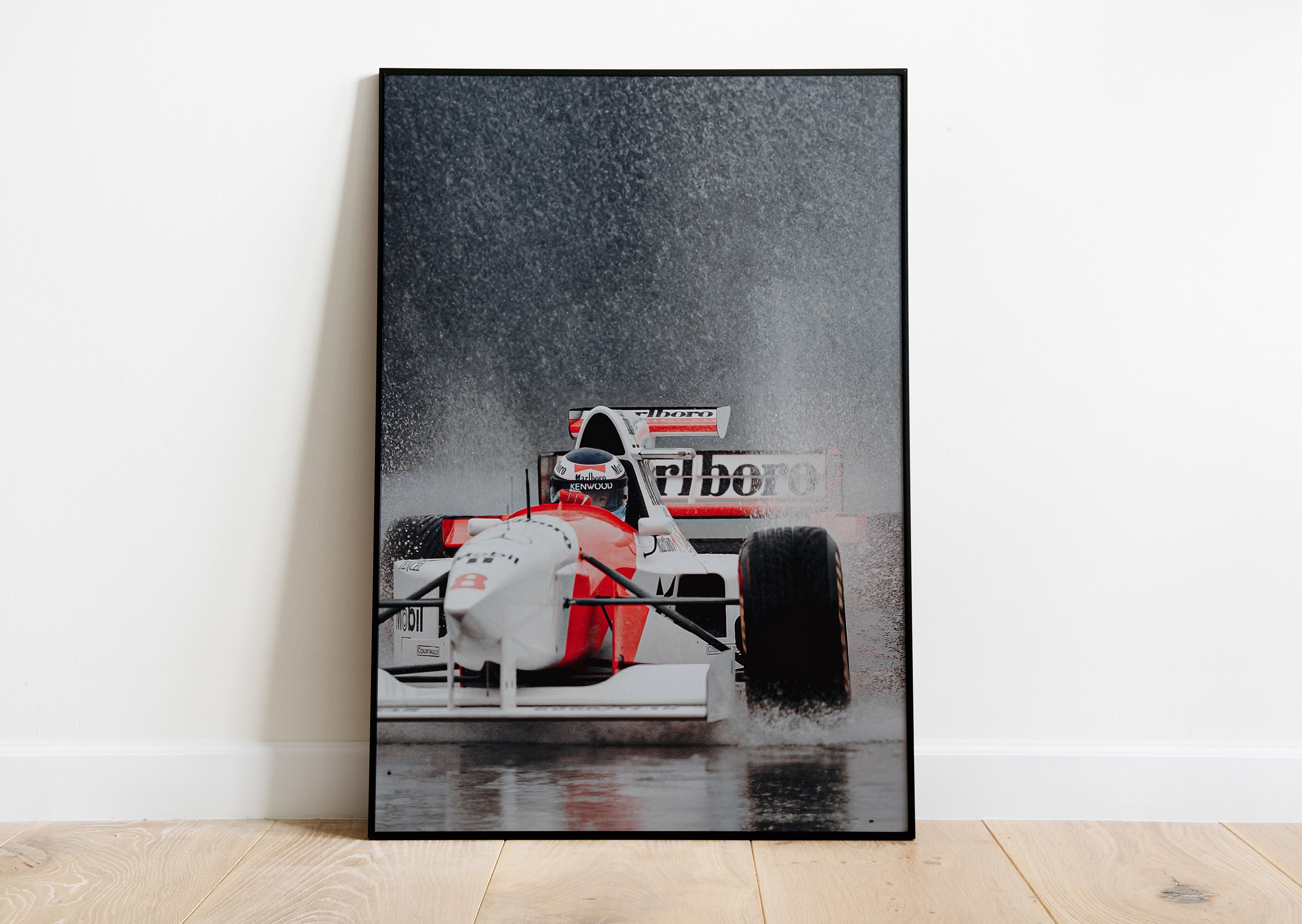 Vintage McLaren F1 Auto Wand Kunst Poster Druck F1 Geschenk für F1 Fans ...