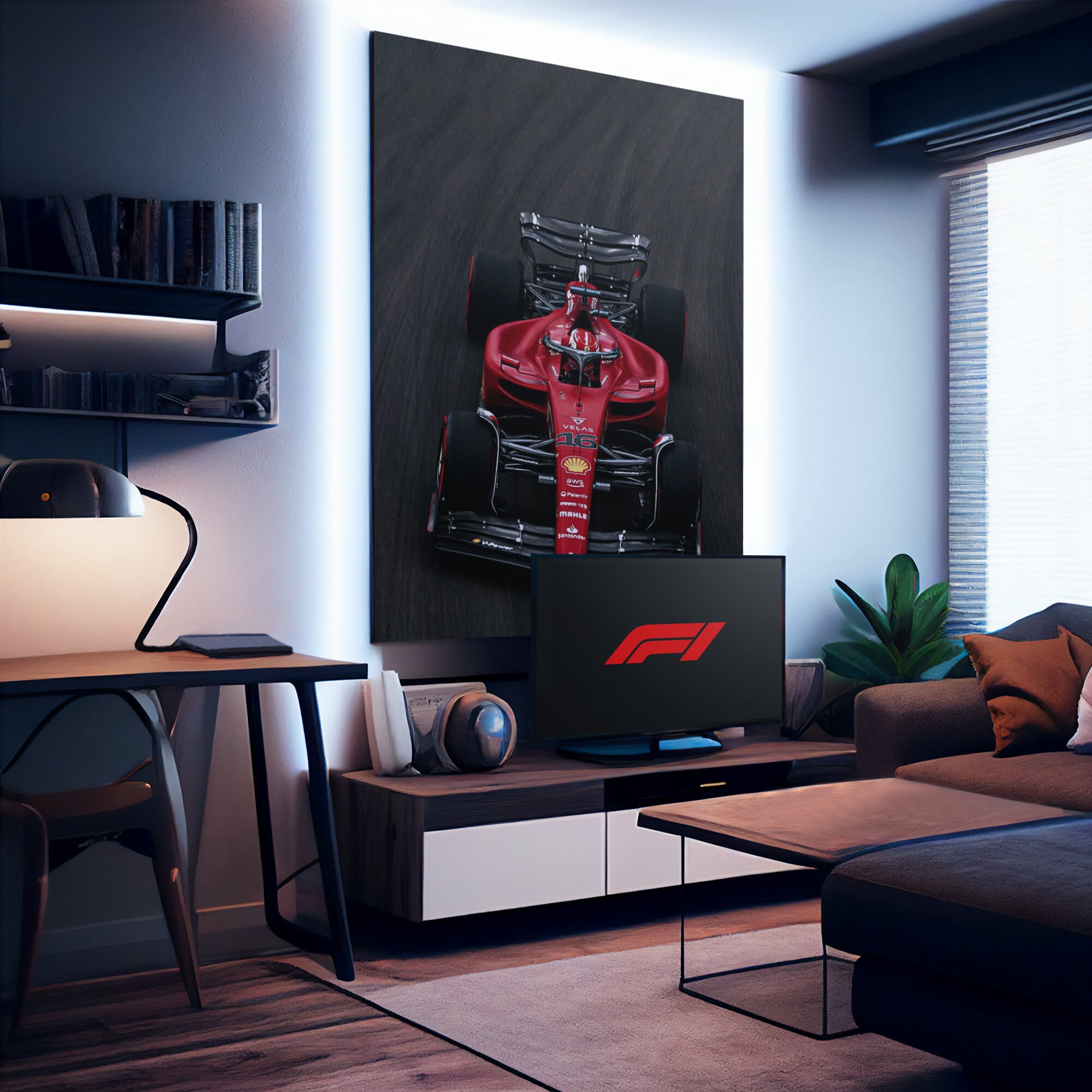 Charles Leclerc Ferrari F1 Car Wall Art Poster Print F1 Gift for F1 ...