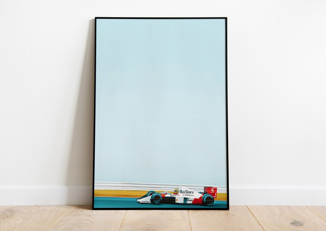 Vintage Senna Mclaren F1 Wall Art Poster Print: Retro Style for Car and ...