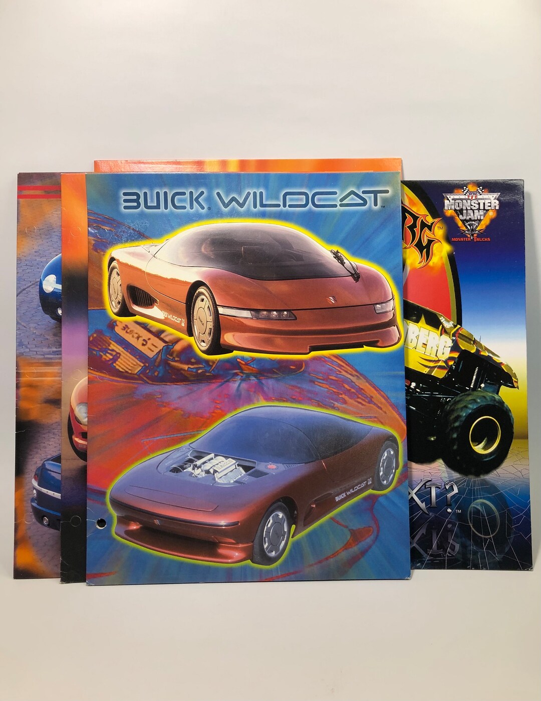 Set of 5 Vintage Car and Monster Truck School Folders - Etsy