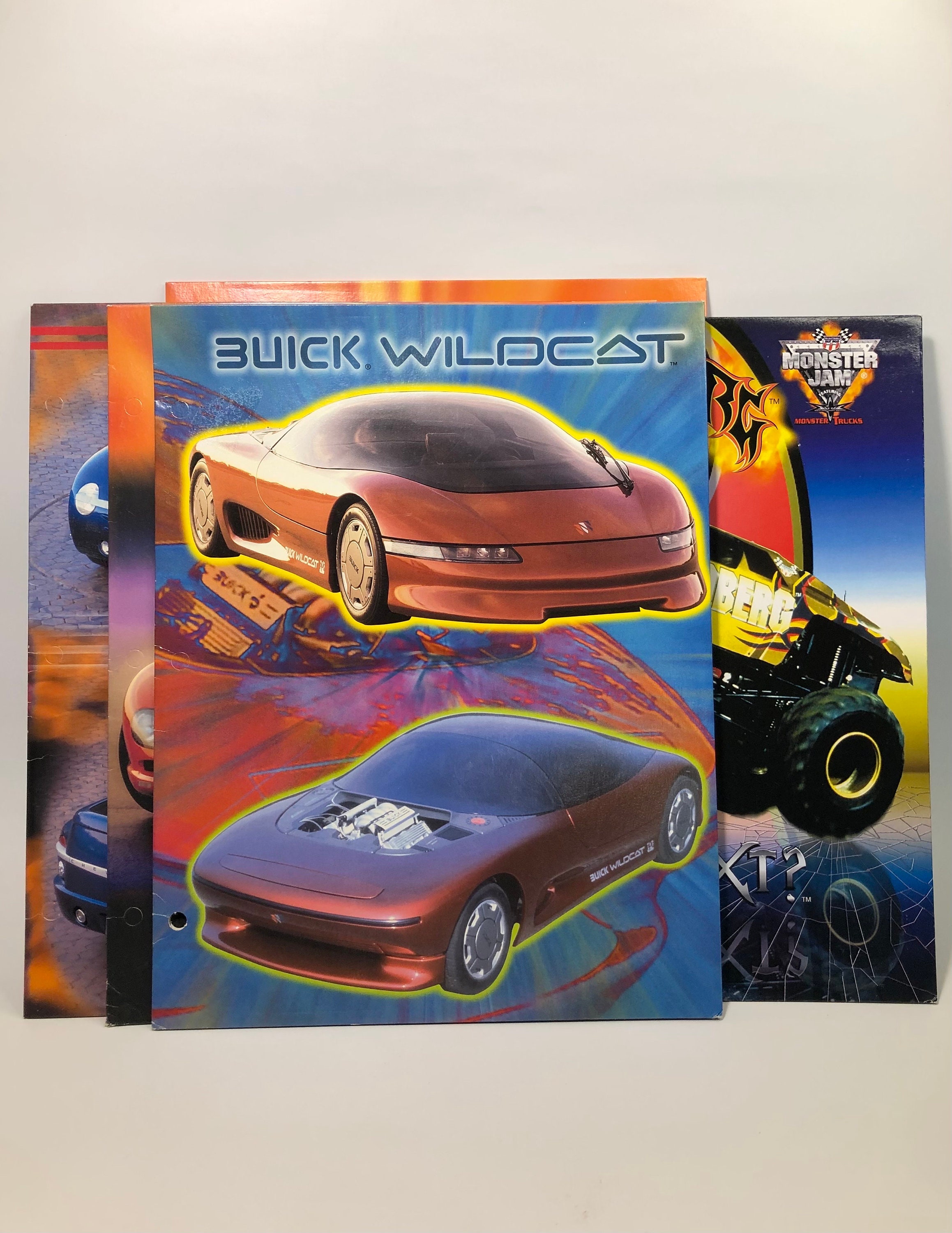 Set of 5 Vintage Car and Monster Truck School Folders - Etsy