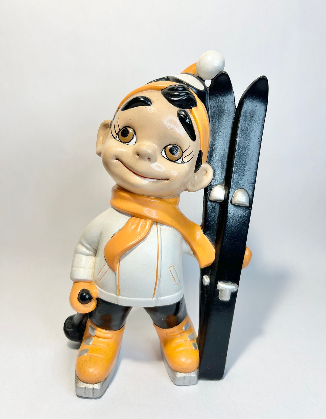 Vintage Atlantic Ceramic Skier Boy Figurine - Etsy
