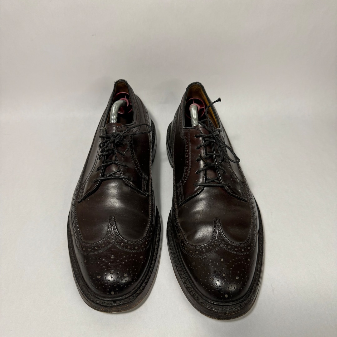 Vintage Florsheim Imperial Quality Wing Tip Dark Brown Leather Shoes ...