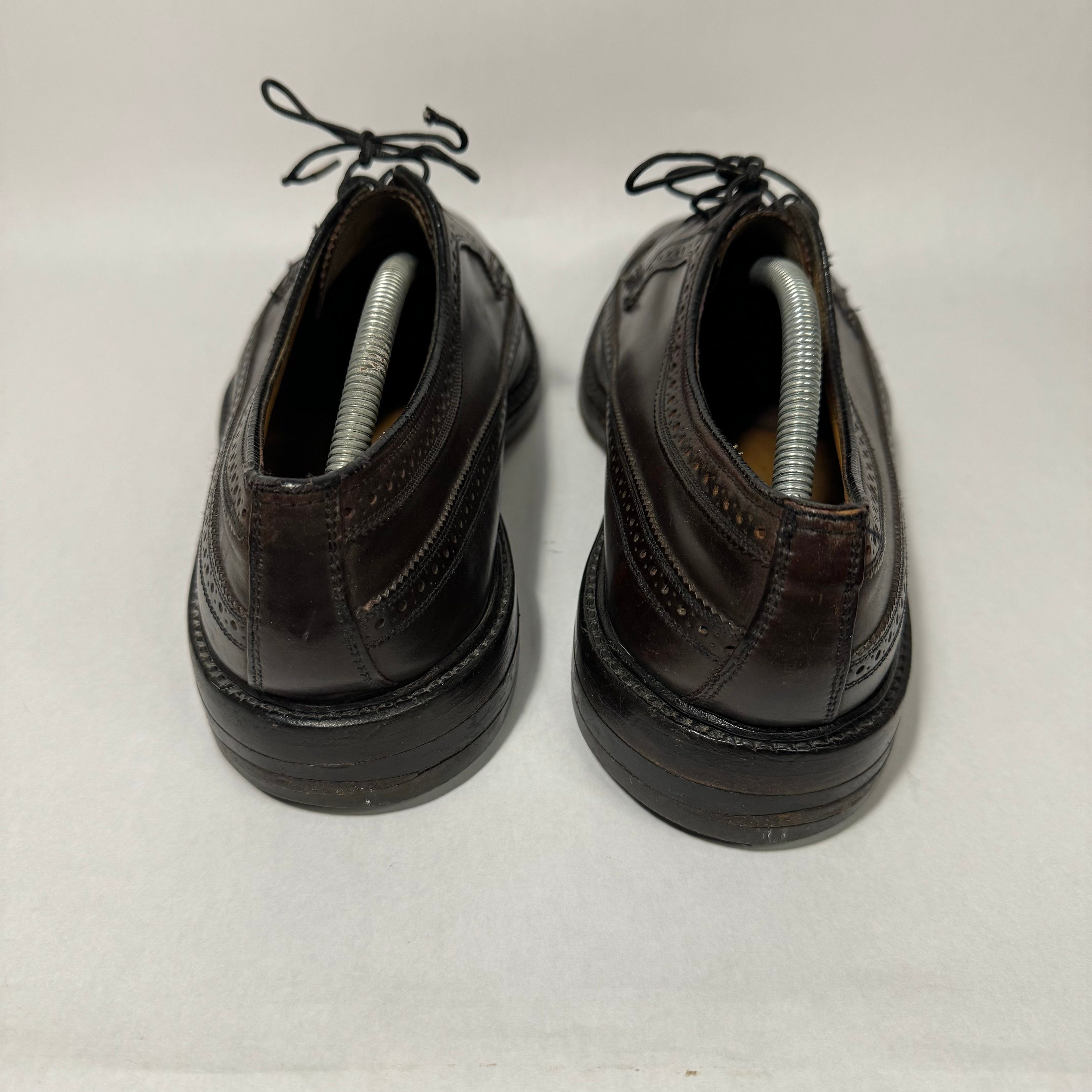 Vintage Florsheim Imperial Quality Wing Tip Dark Brown Leather Shoes ...