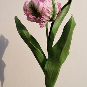Artificial Real Touch Green Wave Parrot Tulip - Etsy