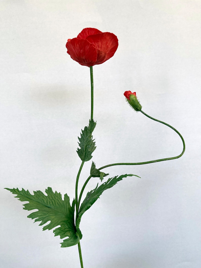 Artificial Real Touch Red Poppies 3 Different Types Available - Etsy UK