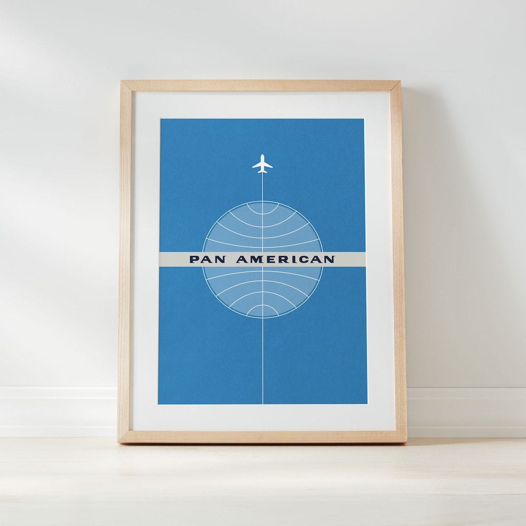Retro Pan Am Travel Poster #2, Vintage Tourism, Sustainably Sourced ...