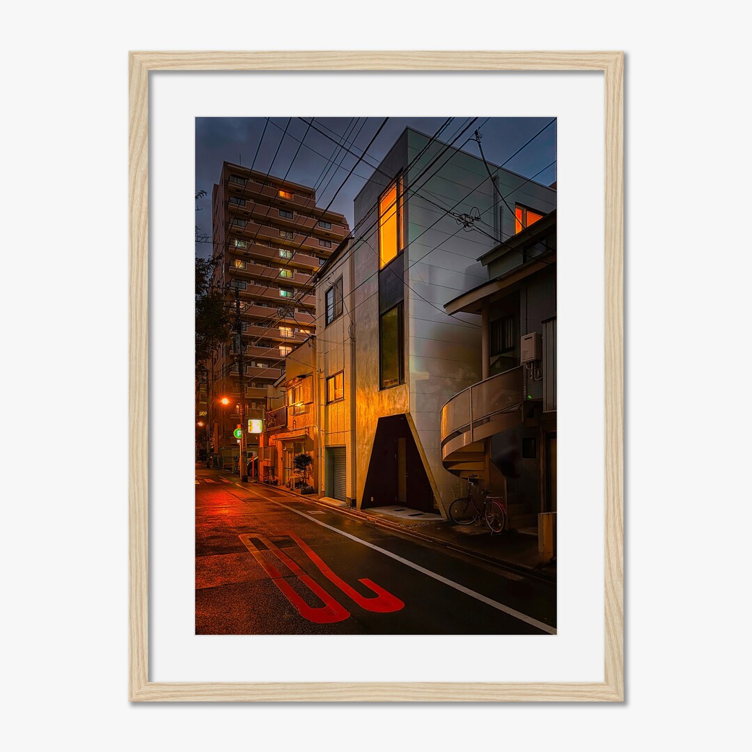 Tokyo Glow, Street Photography, Sustainably Sourced, Framed, Museum ...