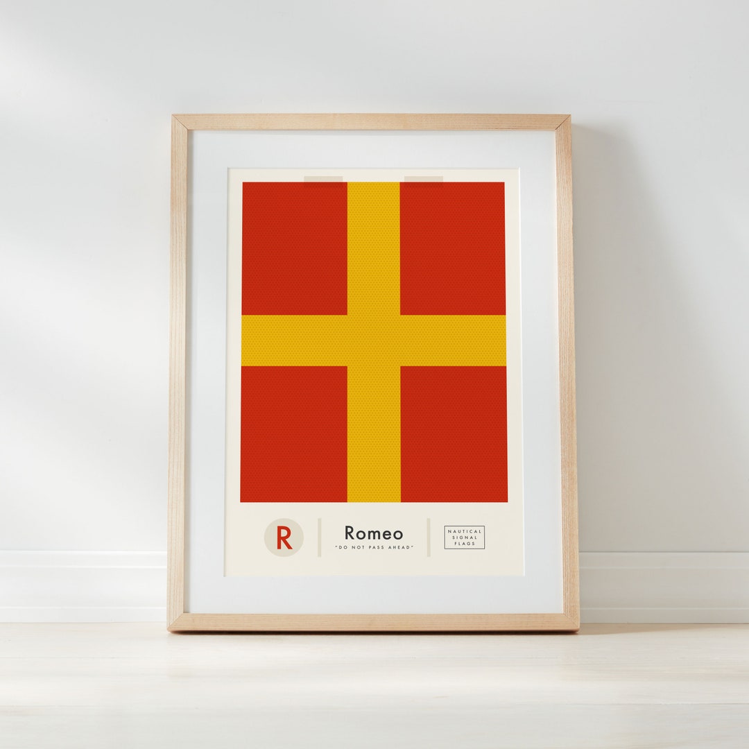 R for Romeo, Nautical Signal Flags by Mark Morton, Sustainably Sourced ...