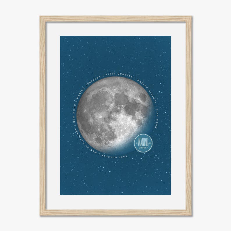 Waning Gibbous, Lunar Cycle, Moon Phase, Sophisticated Aesthetic ...