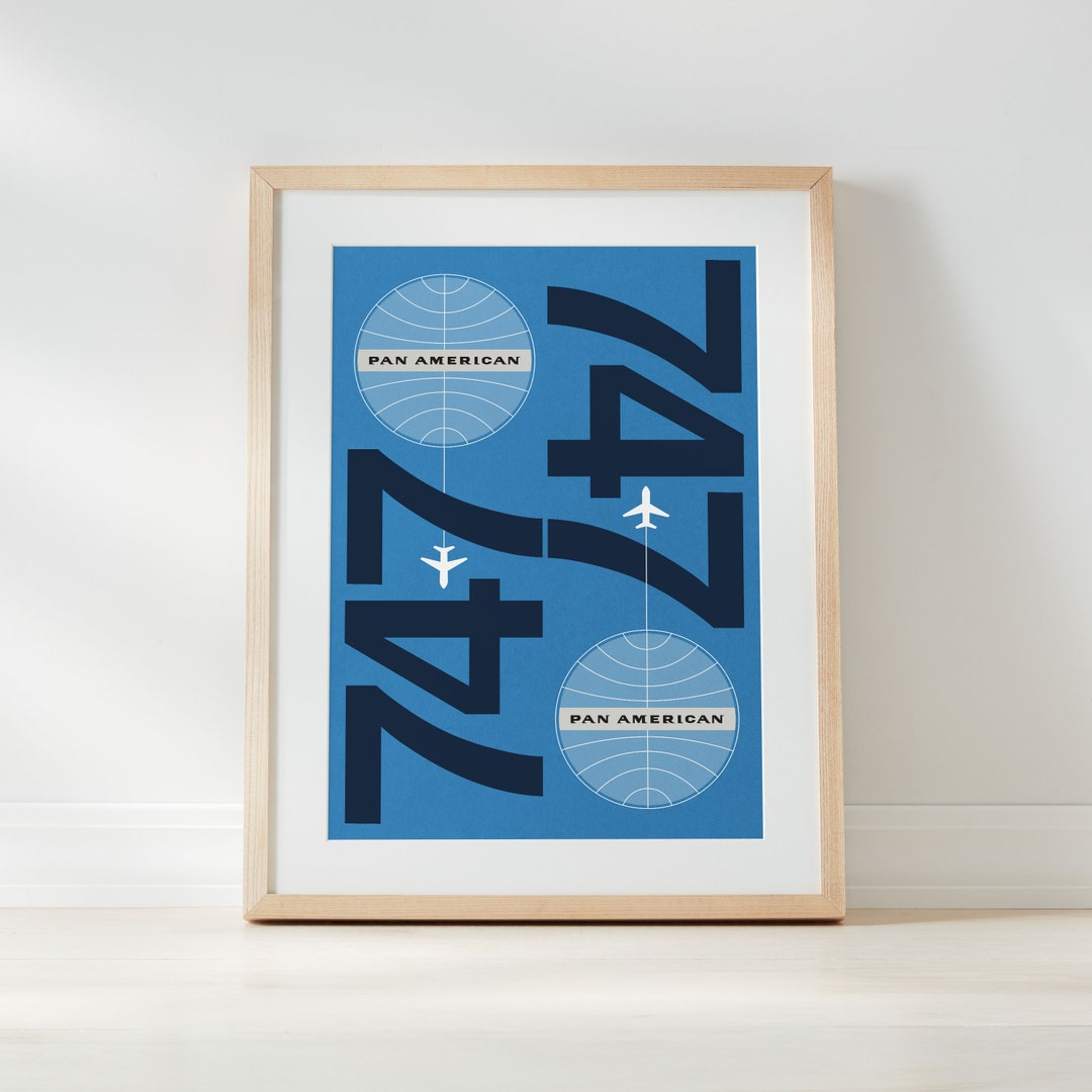 Retro Pan Am Travel Poster #1, Vintage Tourism, Sustainably Sourced ...