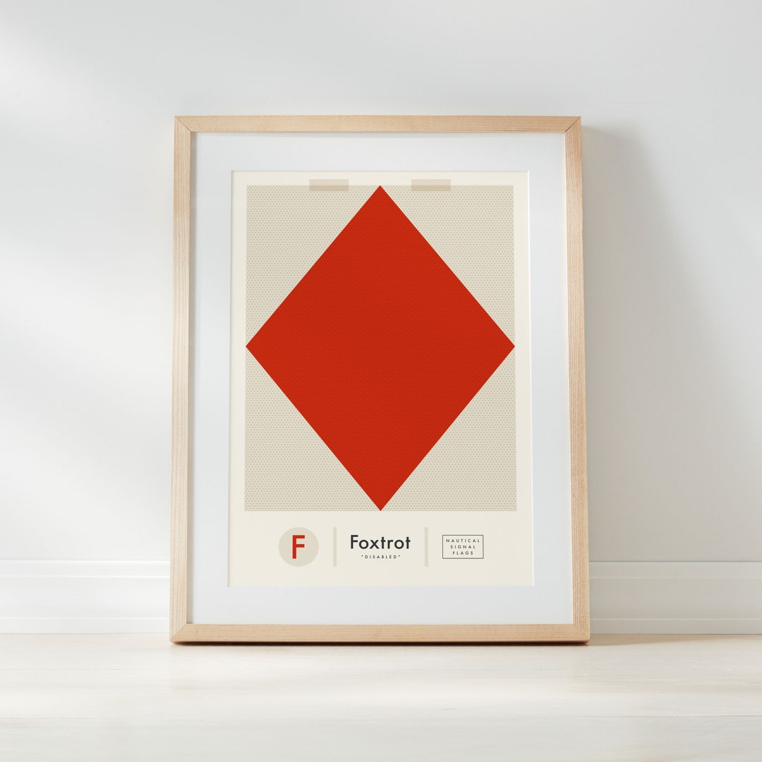 F for Foxtrot, Nautical Signal Flags by Mark Morton, Sustainably ...