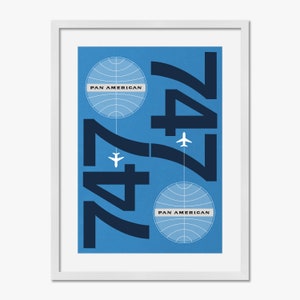 Retro Pan Am Travel Poster #1, Vintage Tourism, Sustainably Sourced ...