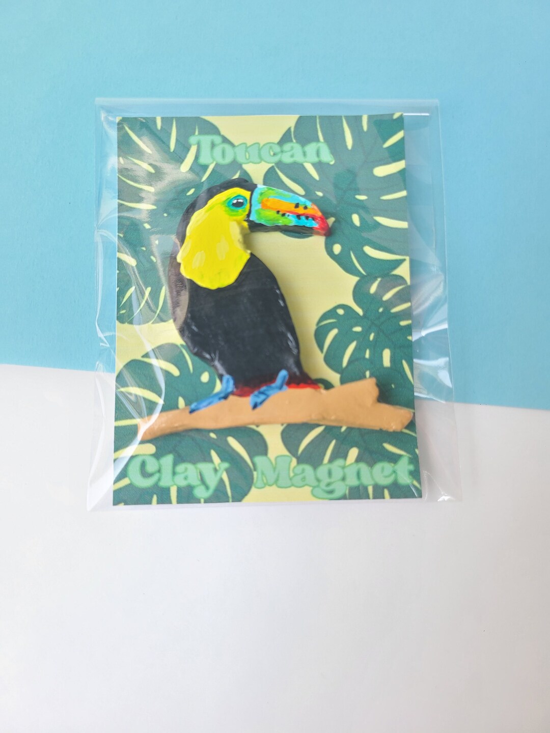 Tropical Toucan Handmade Clay Magnets Desk Decor - Etsy