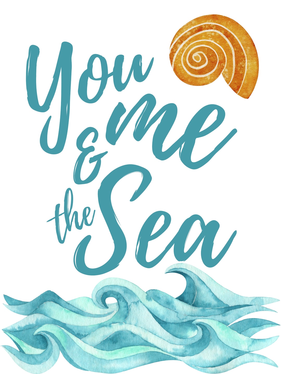 You, Me, & the Sea Print - Etsy