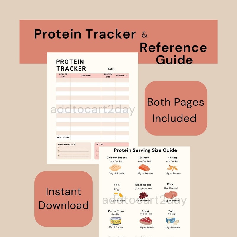 Protein Chart - Etsy