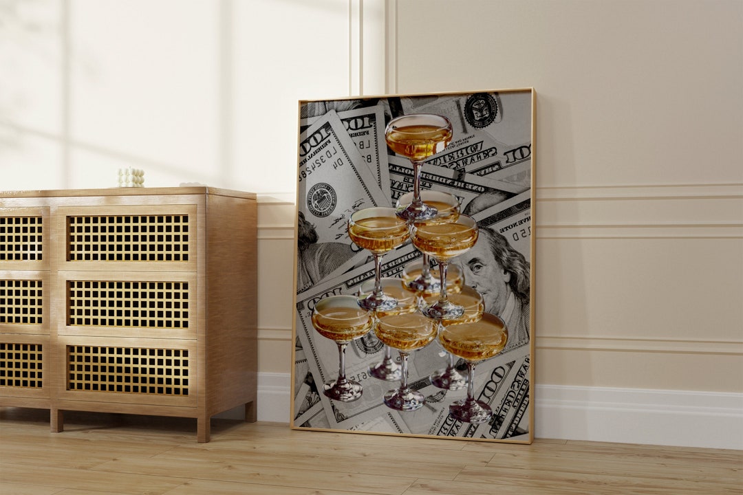 Money Doesn't Buy Happiness, 100 Dollar Print, (digital Download ...