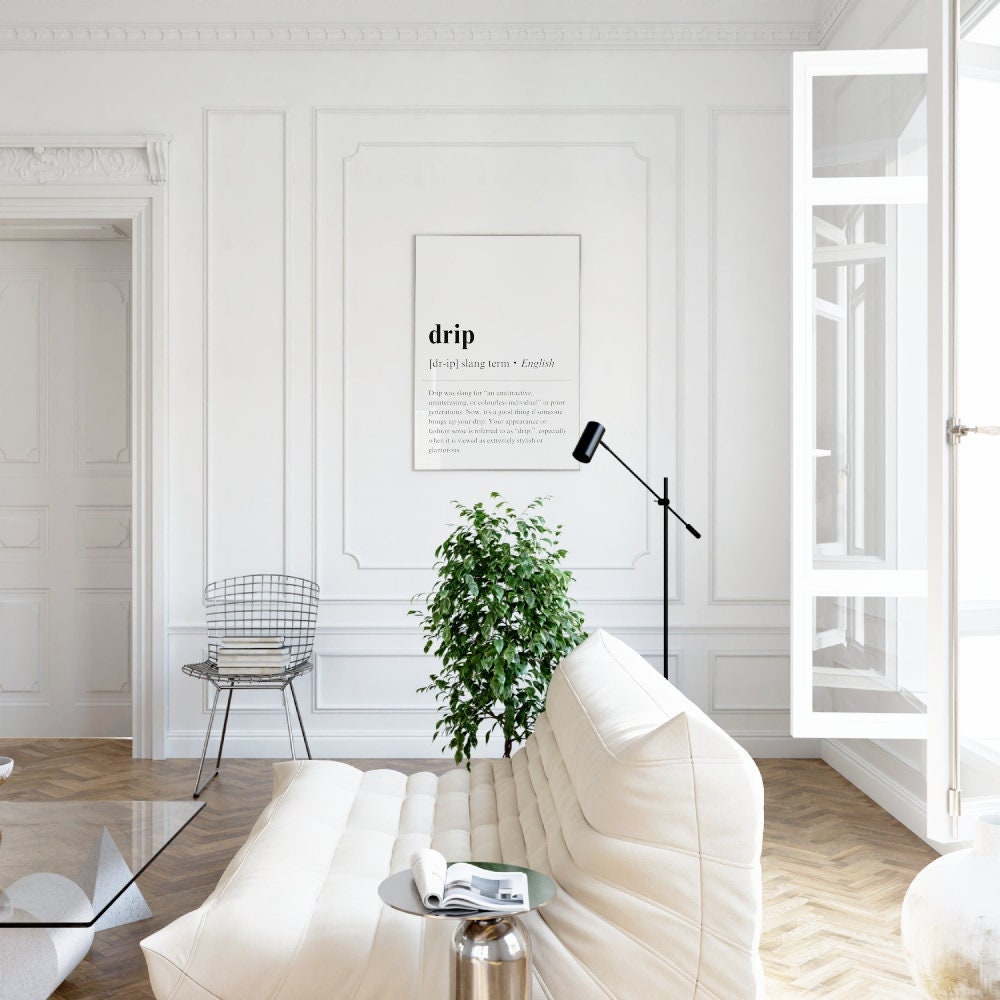 DRIP Definition Print Funny Printable Wall Art Minimalist Home Decor ...