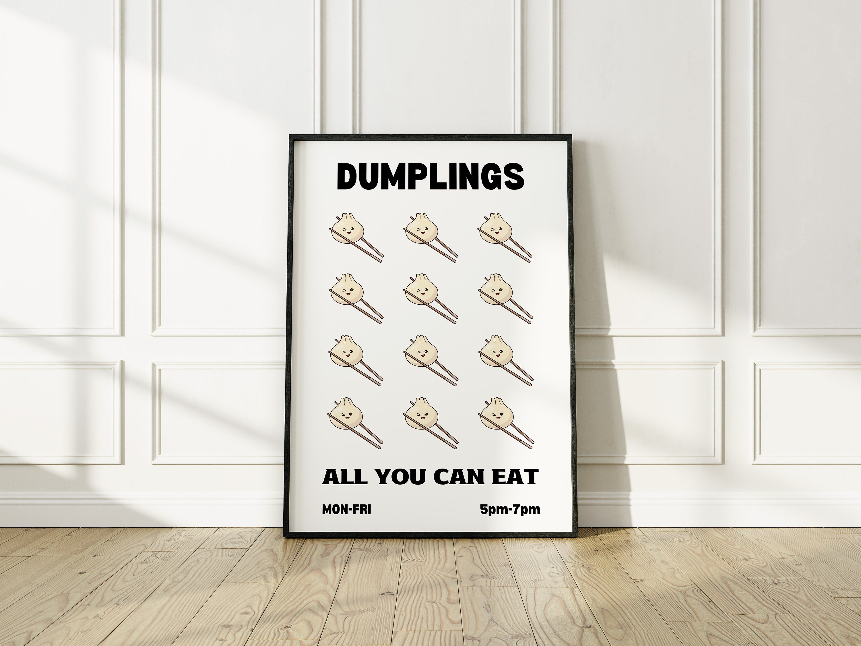 Dumplings Poster Retro Food Poster Asian Food Poster - Etsy