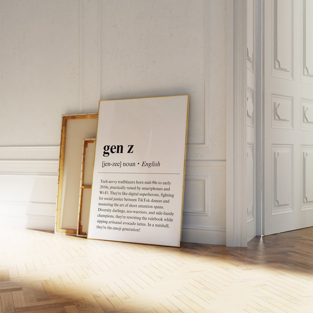 Gen Z Definition Print, Funny Printable Wall Art, Classroom Decor for ...