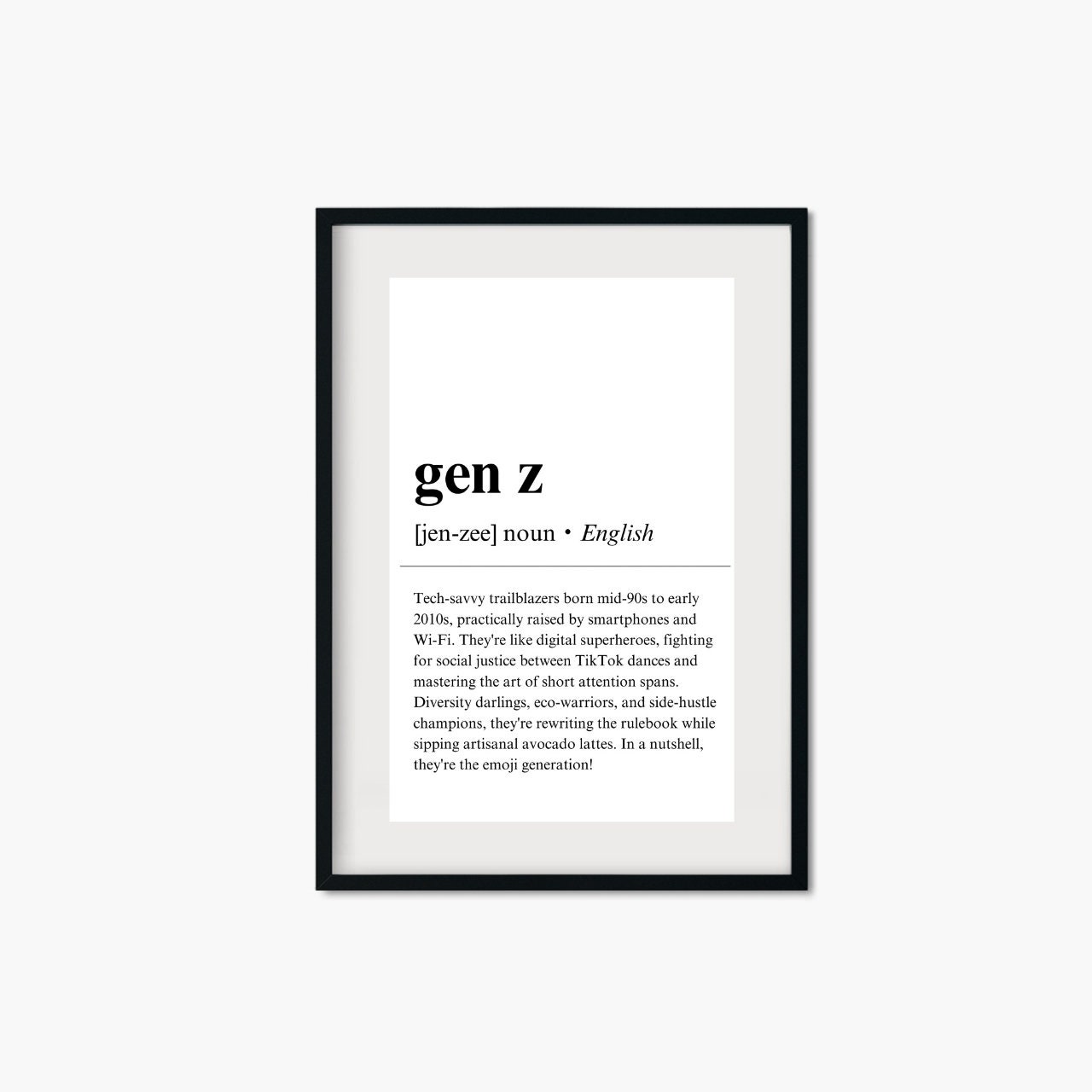 Gen Z Definition Print Funny Printable Wall Art Classroom - Etsy