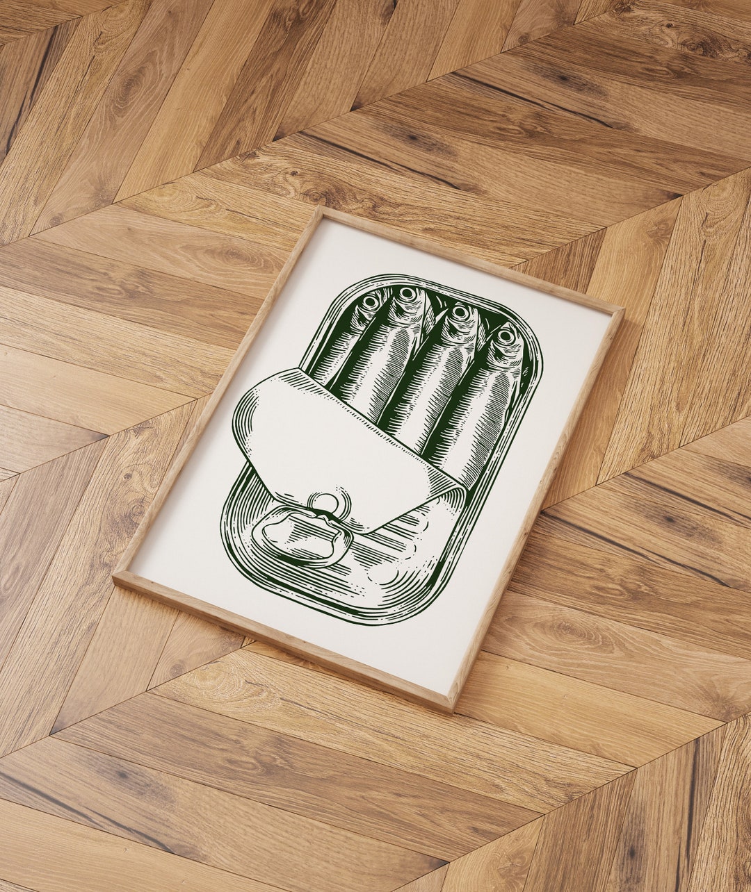 Sardine Art, Fish Print, Sardine Cans, Vintage Food Print, French ...