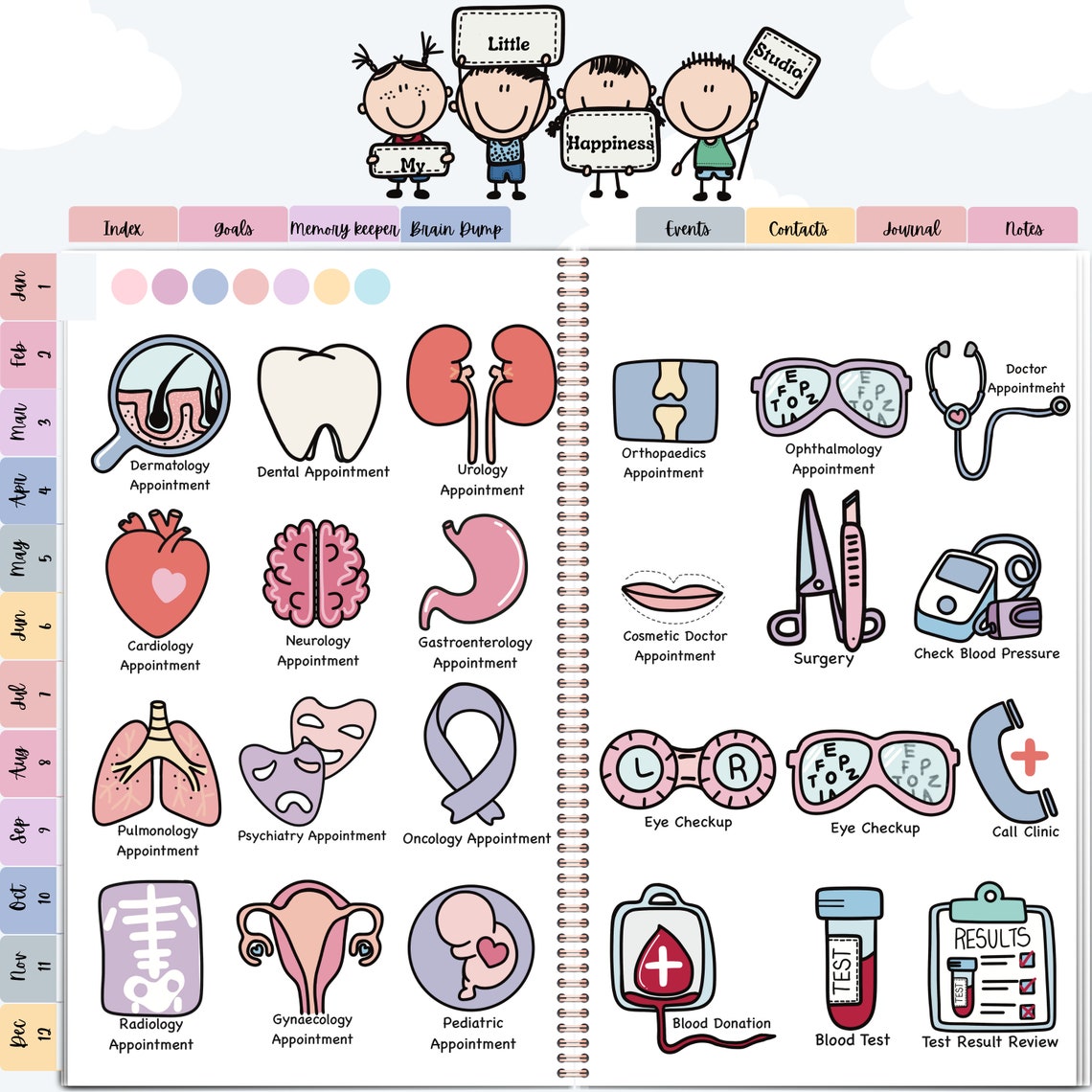 Medical Goodnotes Stickers, Medical Stickers, Medical Digital Stickers ...