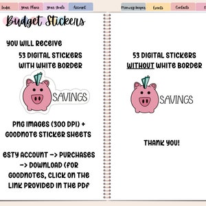 Budget Goodnotes Stickers, Financial Stickers, Budget Digital Stickers ...