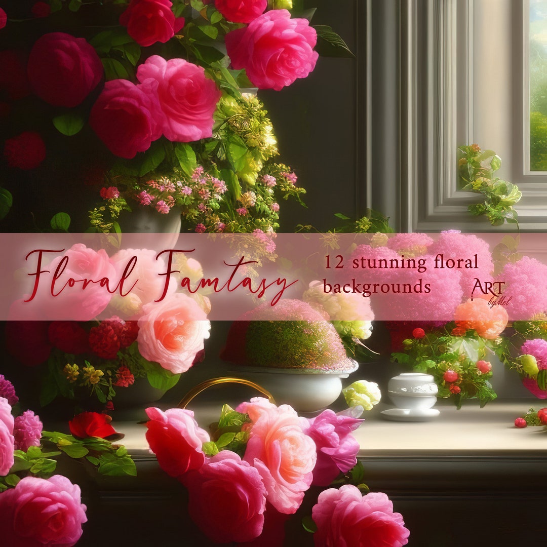ABM Floral Fantasy Background Pack - Etsy