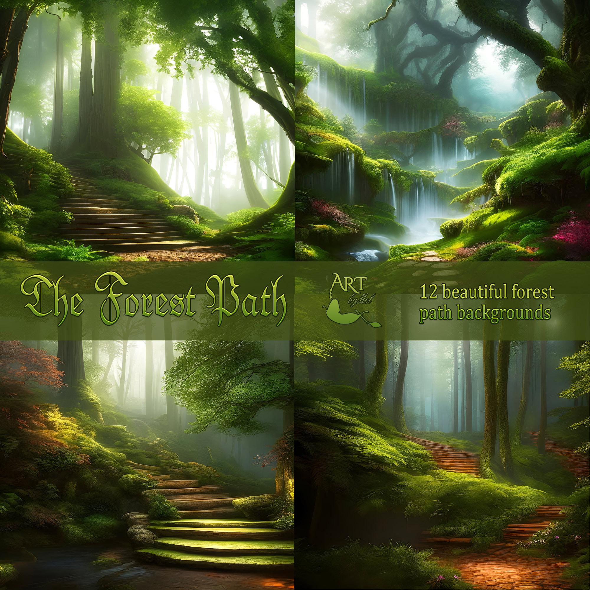 ABM the Forest Path Background Pack - Etsy