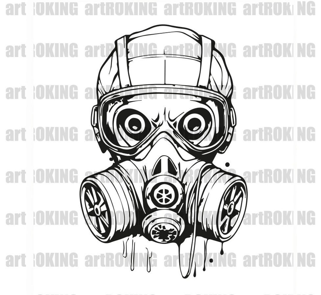 Gas Mask Svg, Gas Mask T-shirt, Gas Mask Vector, Gas Mask Tattoo, Gas ...