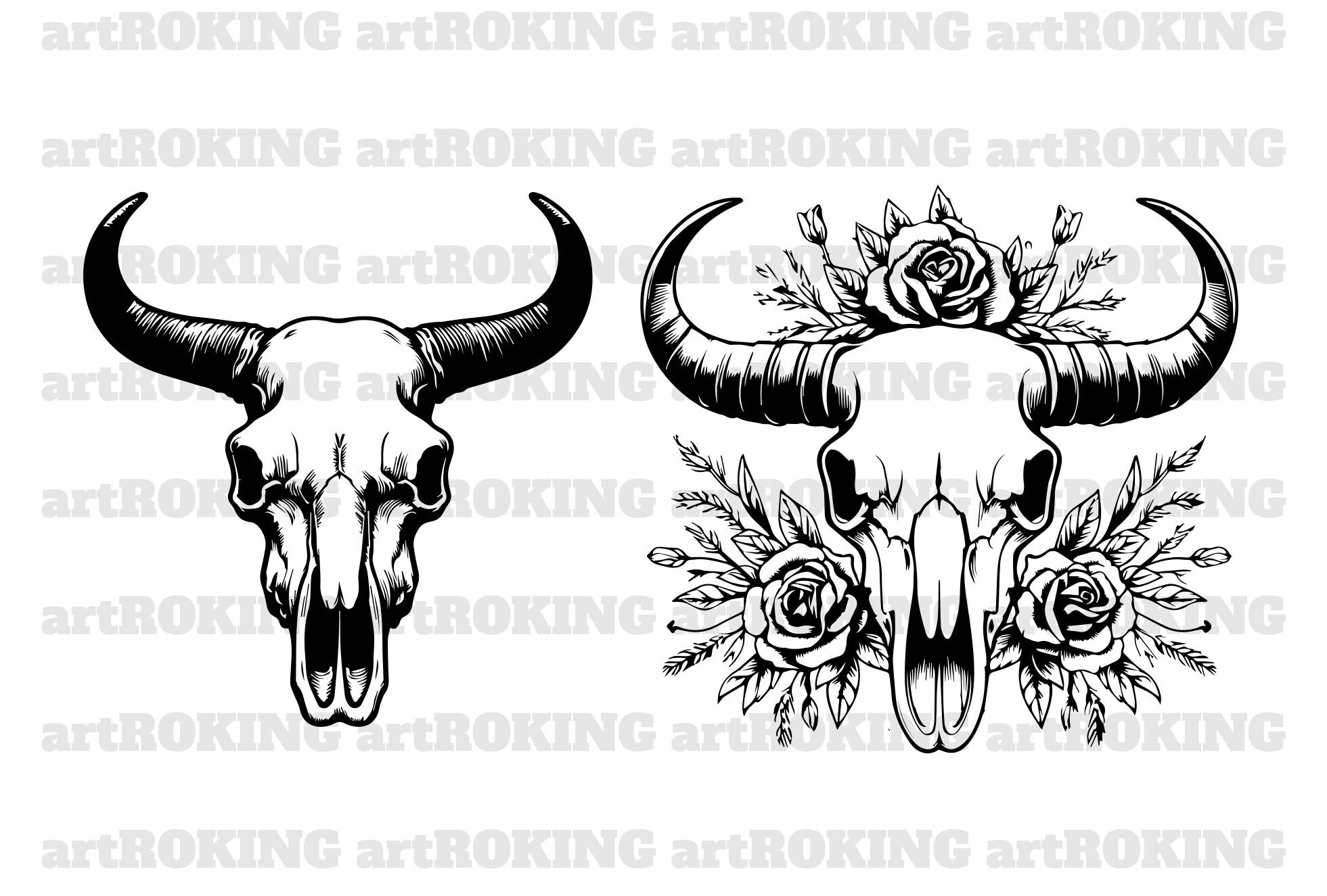 Cow Skull Svg, Gothic Svg, Skeleton Svg, Cow Skull Shirt, Cow Skull ...