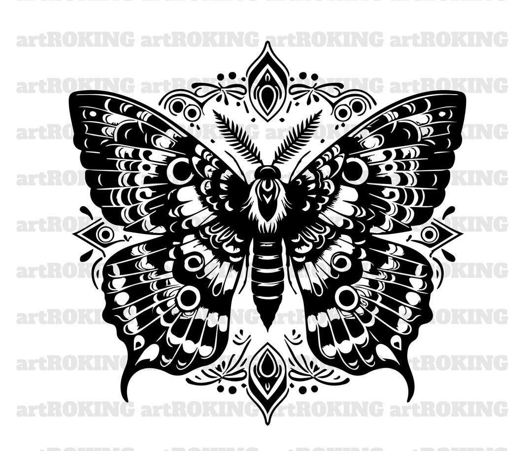 Moth Svg, Moth T-shirt, Moth Vector, Moth Tattoo, Moth Printable, Moth ...