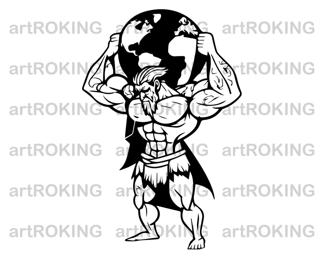 Atlas SVG, Atlas T-shirt Design, Atlas Printable, Atlas Vector, Atlas ...