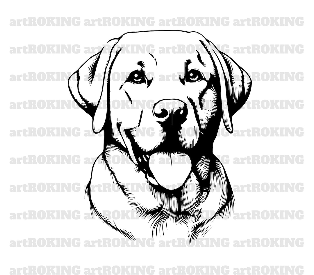 Labrador Portrait SVG: Labrador Shirt Vector Clipart (printable) - Etsy