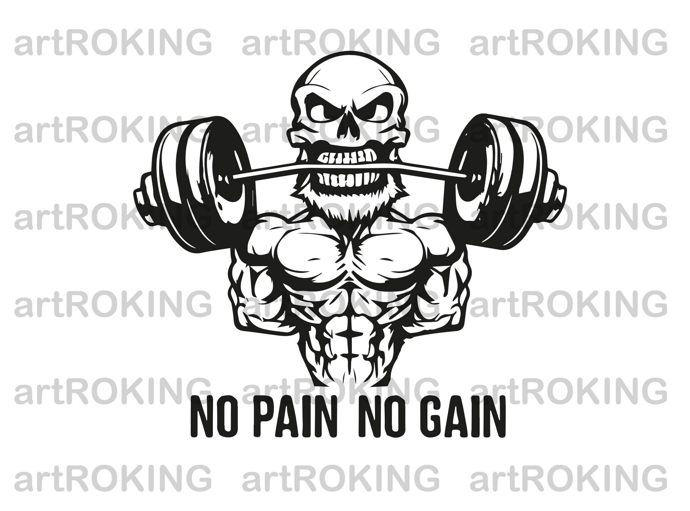 No Pain No Gain Svg, No Pain No Gain Shirt, GYM Svg, No Pain No Gain Printable, No Pain No Gain ...