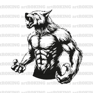 Wolf Man Svg, Wolf Man T-shirt, Wolf Man Vector, Wolf Man Tattoo, Wolf ...